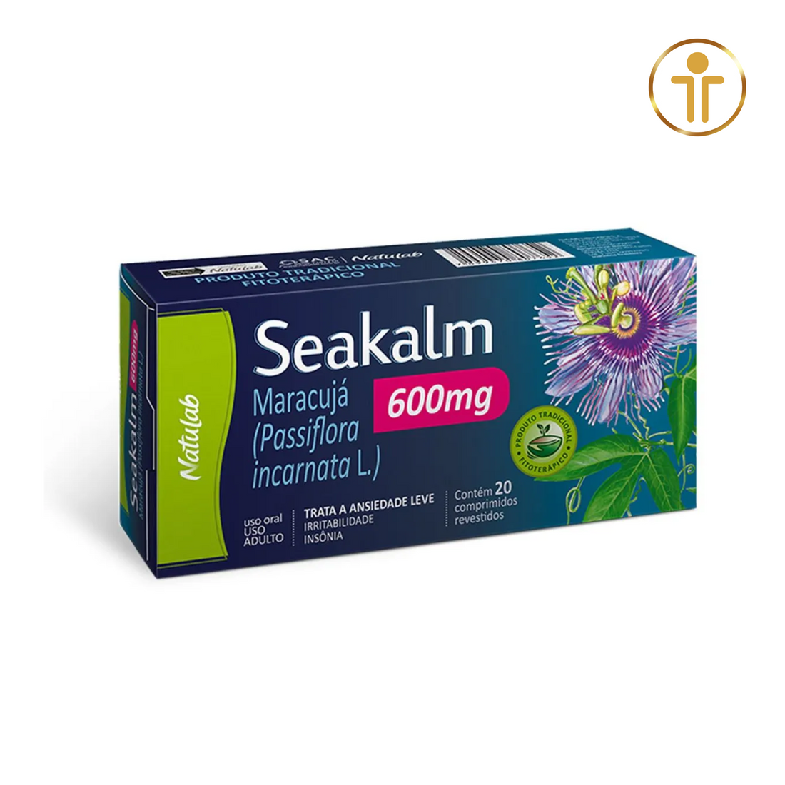 Seakalm 600 mg - Passiflora incarnata L. - 20 Comprimidos | NATULAB – Farmácia VLADIFARMA